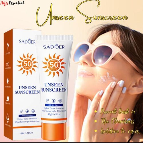 SADOER Unseen Sunscreen SPF 50+ PA*** Higher Times Protection, Water S – 360 Beauty Scents
