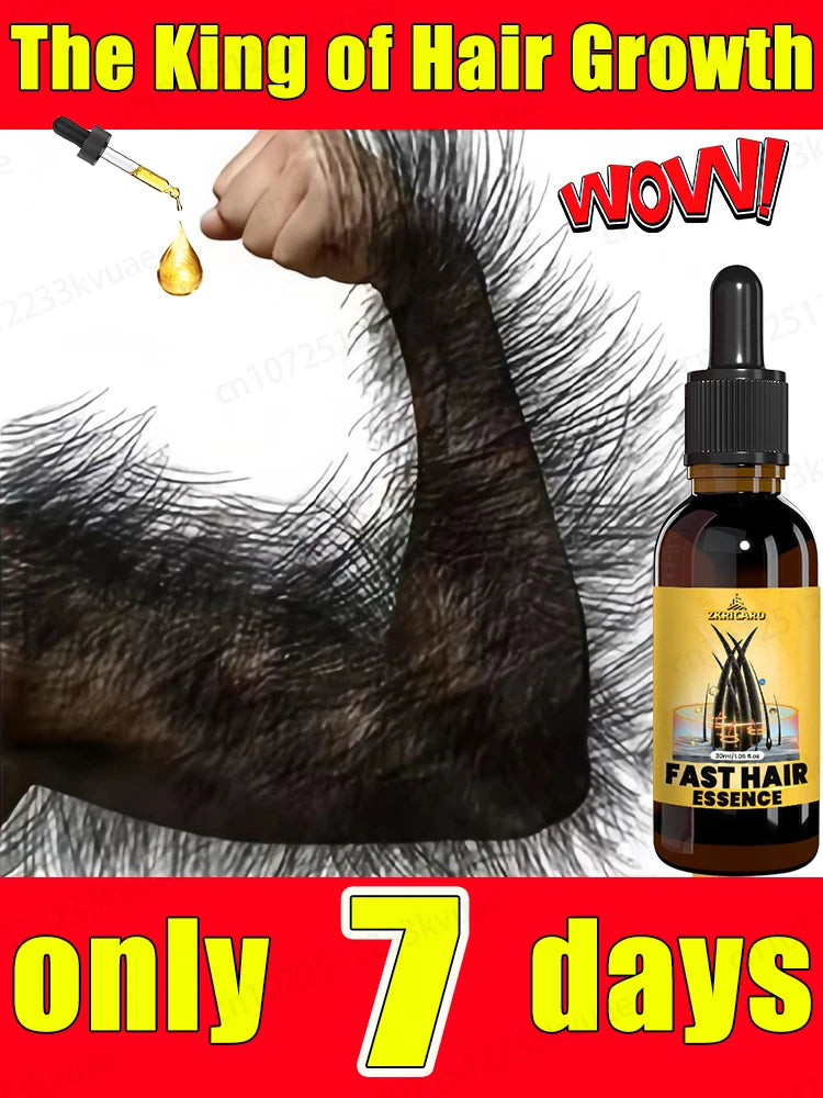 Rapid hair growth liquid. Beard, chest hair, all kinds of body hair, e ...