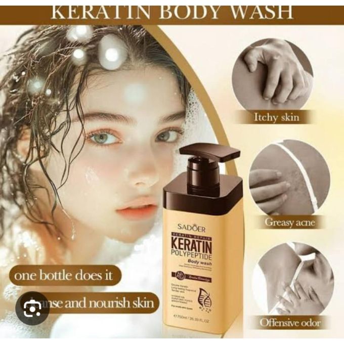 Keratin Repair Body Wash â€“ Keratin & Polypeptide Formula For Silky S ...